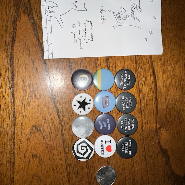 Duster Inspired Pin Set 1 Pinback Buttons Comes With Freebies Please ...