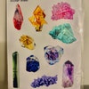 Pack of Every Crystal Sticker 40 Vinyl Mineral Stickers, Watercolor ...