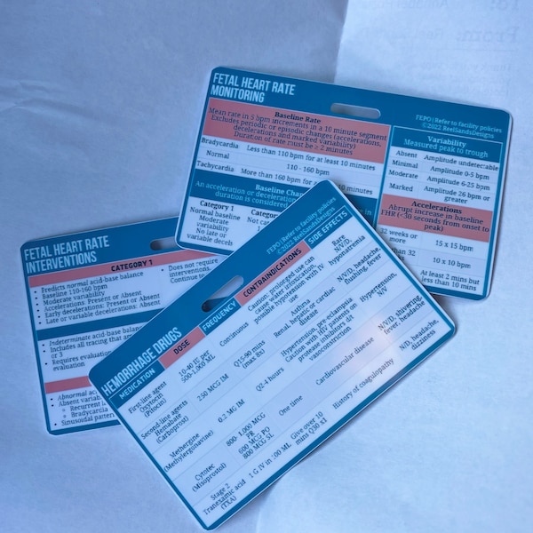 Newborn Assessment NRP Quick Reference Badge Buddy Card Nursing Id ...