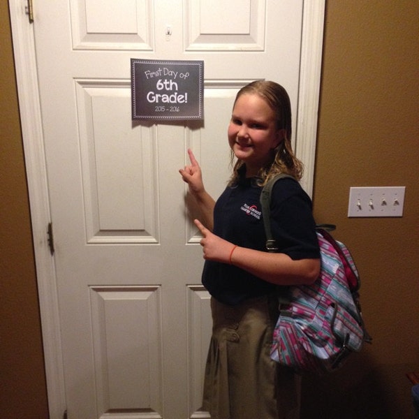 Last Day of School Chalkboard Sign, 6th Grade, Last Day of Sixth, Last ...