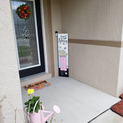 BEAUTIFUL Spring Porch Sign Spring Porch Decor Happy Spring Porch Sign ...