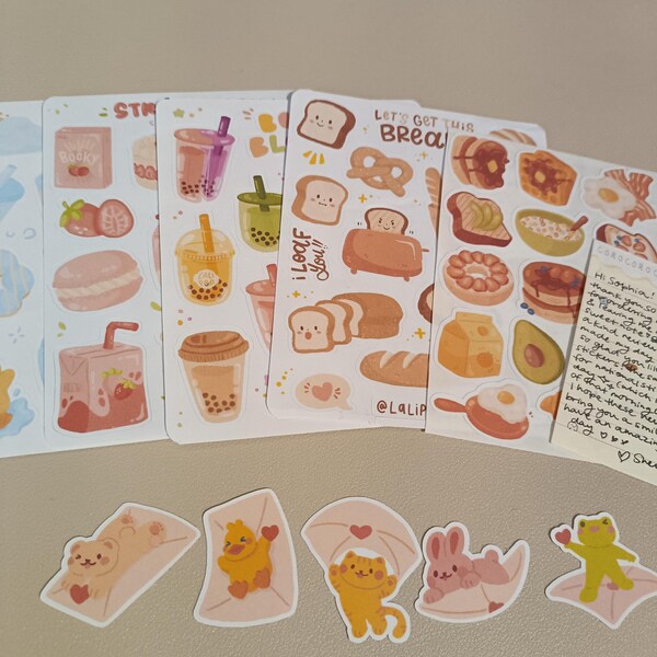 Breakfast Sticker Sheet | Aesthetic Breakfast Stickers, Bullet Journal ...