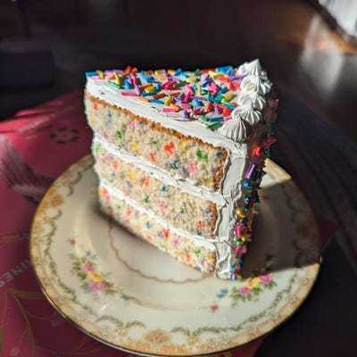 Spring Colors Funfetti Cake Slice, Made to Order - Etsy