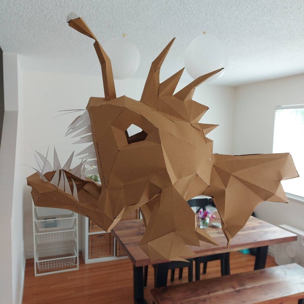 Scary Halloween Mask: Angler Fish Mask Pattern | Anglerfish Deep Sea ...