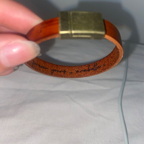Secret Message Bracelet, Hidden Message, Personalised Real Leather ...
