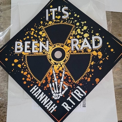 Personalized It's Been Rad Printed Grad Cap Topper, Radiology Grad Cap ...