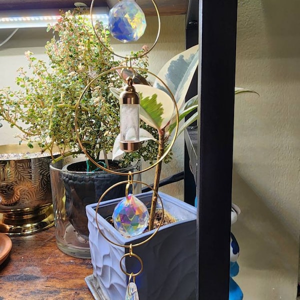 Gold Star Crystal Moon and Sun Suncatcher Perfect Gift for Window ...