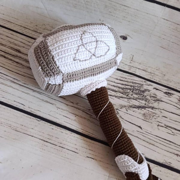 PATTERN: Crochet Hammer of Thor (PDF File), Amigurumi Tutorial Hammer ...