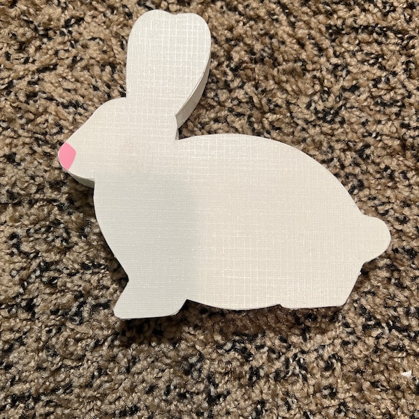 Unfinished Wood Rabbit / Unfinished Easter Bunny / 5.5" X 5.5" X .75 ...