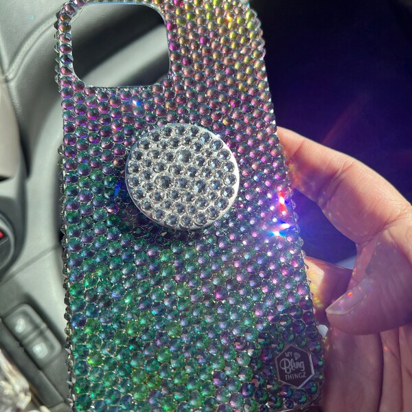 Small 12ss Iridescent Crystal AB Rhinestone BLING Back Case Made W ...