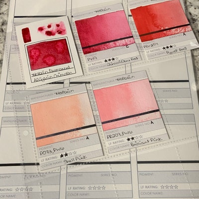 WATERCOLOR SWATCHING Mix Chart: Paintable Color Mixing Worksheet Learn ...