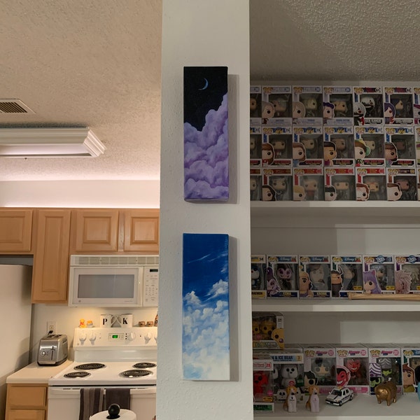 Mini Moon } Hand Painted Moon Phase Art Gallery Wallpaper Vintage Frame ...