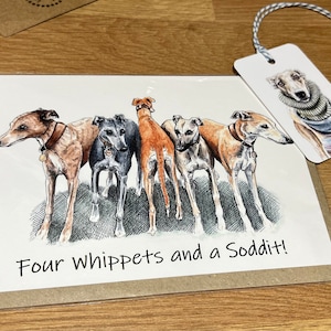 Scruffy Lurcher Card Lurcher Card Scruffy Dog Card Cute Dog - Etsy