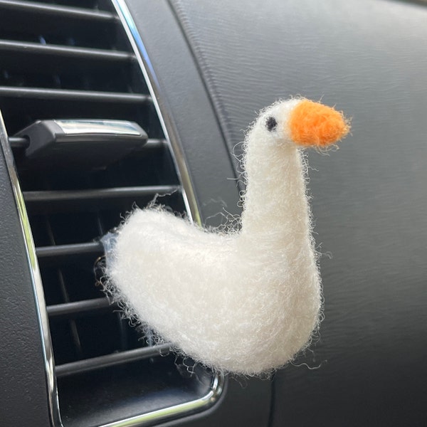 Goose Air Vent Clip Needle Felted Farm Animals Car Freshies Farmcore ...