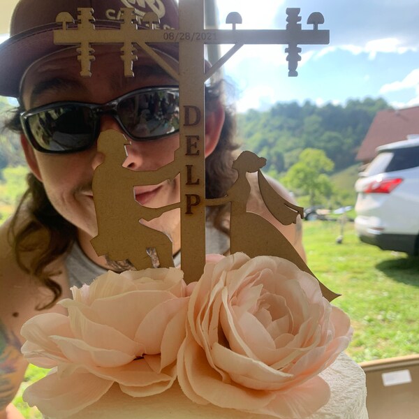 Lineman Wedding Cake Topper, Lineman Bride Cake Topper, IBEW Cake ...