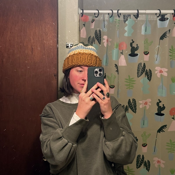 Custom Multi-colored Beanies | Hand Knit Chunky Beanies | Cozy ...