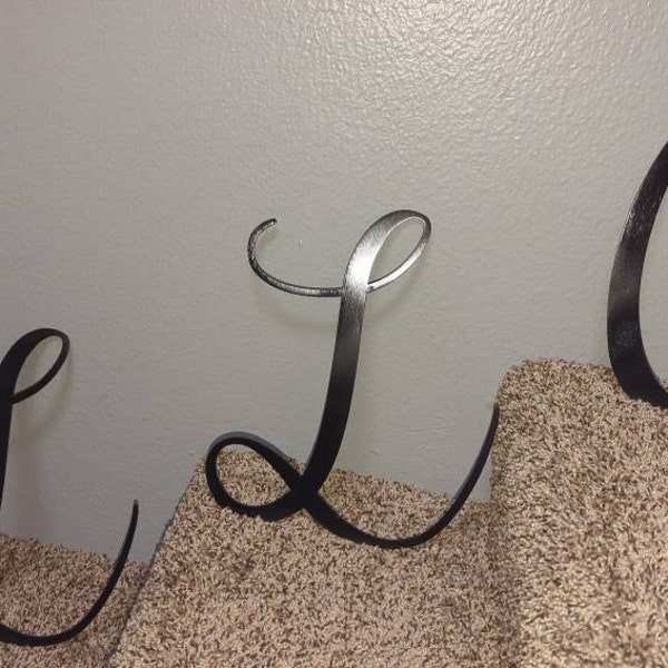 Script Letters / Monogram / Metal Signs / Rustic Sign / Wall Art / Wall ...