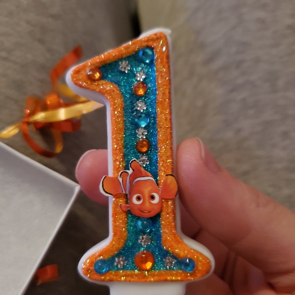 Handcrafted "finding Nemo/dory" or ANY Themed Birthday Candles ...