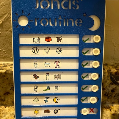 Sliding Routine Chart Chore Chart Daily Checklist Kids - Etsy