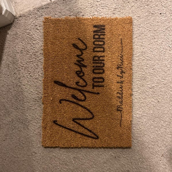 Doormat for Dorm, Personalized Dorm Doormat, Dorm Decor for College ...