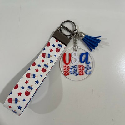 Stained Glass Floral Keychain Custom Faux Leather - Etsy