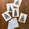 Pine Tree Note Card Set of 10 in White or Light Ivory With Matching ...