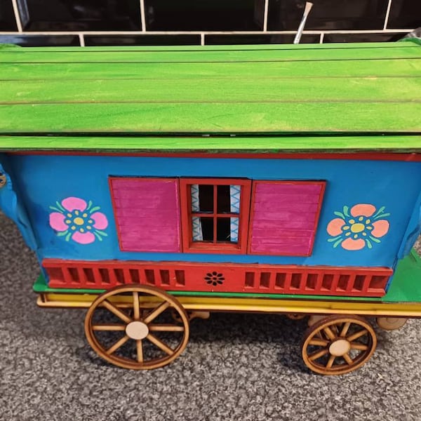 3D DIY MDF Model Kit Large Gypsy Caravan (vardo) - Scale Approx 1:12 - Etsy