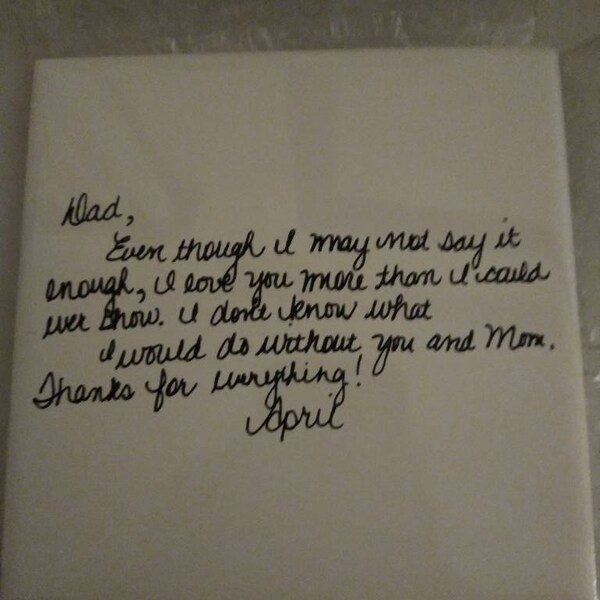 Laser Engraved Handwriting on Tile- Custom and Personalized - Etsy