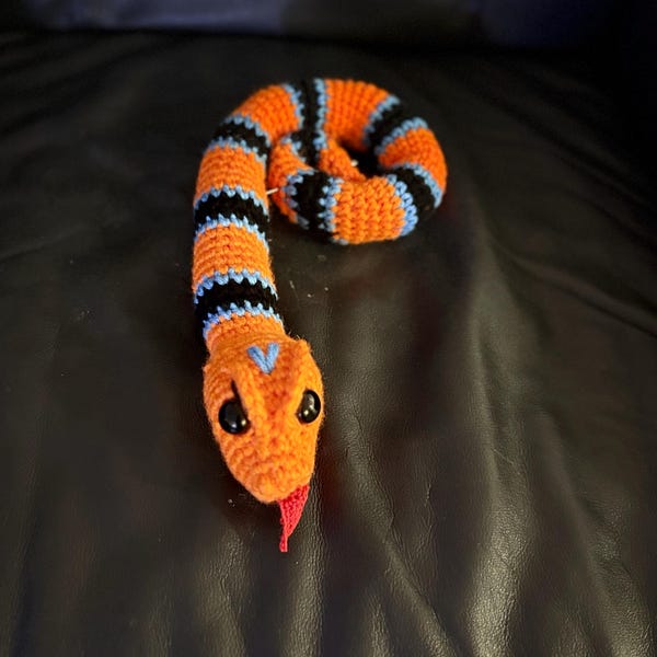 Snake Crochet Pattern English and German, Pdf Download, Crochet ...