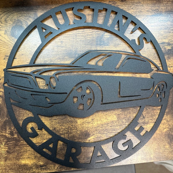 Personalized Metal Car Sign, Car Signs for Garage, Car Name Sign ...