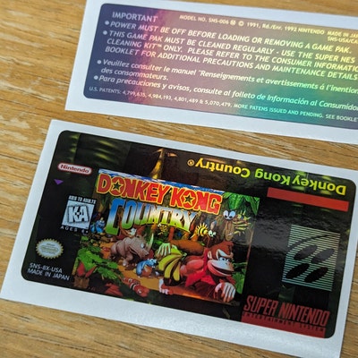 SNES Cartridge Labels - Etsy