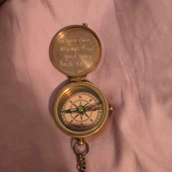 Customizable Compass With Personalized Message Perfect for Travelers ...