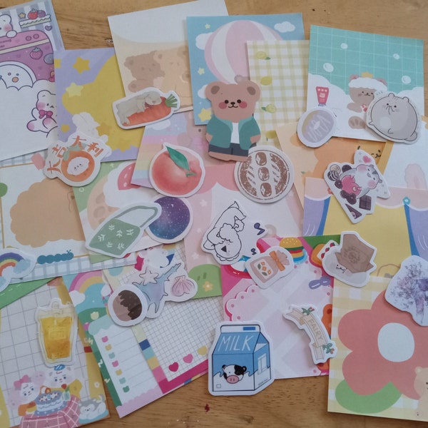 40 Item Stationery Grab Bag | Grab Bag | Sticker Grab Bag | Stationery ...
