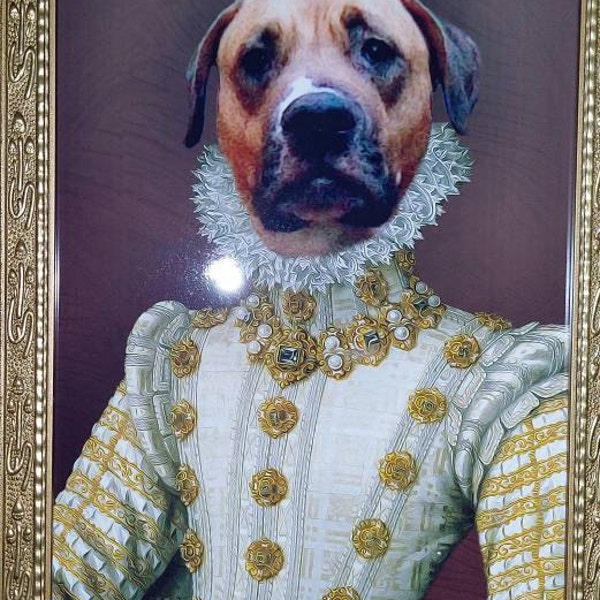 Custom Dog Art, Renaissance Animal Portrait From Photo, Personalised ...