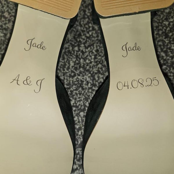 Custom Laser Wedding Engraving Surname & Date on Outsole, Personalized ...