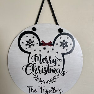 Merry Christmas Sign, Personalized Family Christmas, Disney Inspired ...