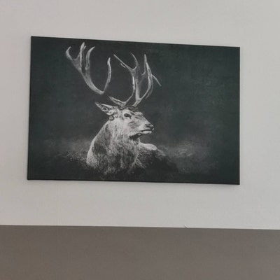 Leinwandbild Hochformat Leinwand groß Wandbild grün gemalt Bild ...