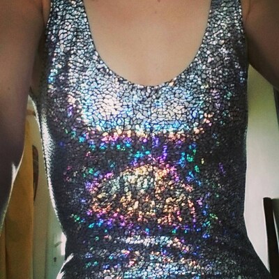 Holographic Silver Disco Mermaid Backless Catsuit - Etsy