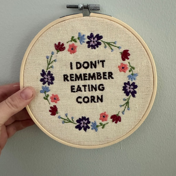 Le Crib Embroidery Hoop, Funny Embroidery Art, Finished Embroidery ...