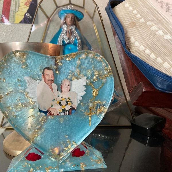 Resin Memorial Heart Keepsake - Etsy