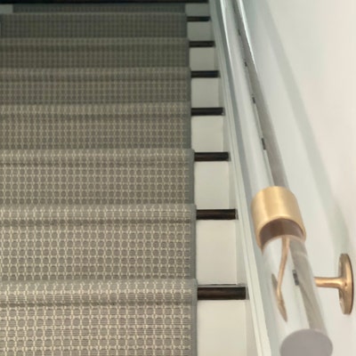 Custom Lucite Handrail by Luxholdups, Lucite and Brass Indoor Stair ...