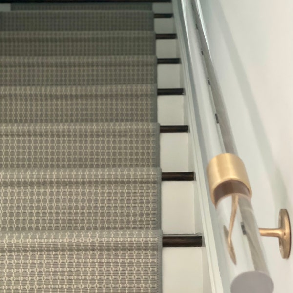 Custom Lucite Handrail by Luxholdups, Lucite and Brass Indoor Stair ...