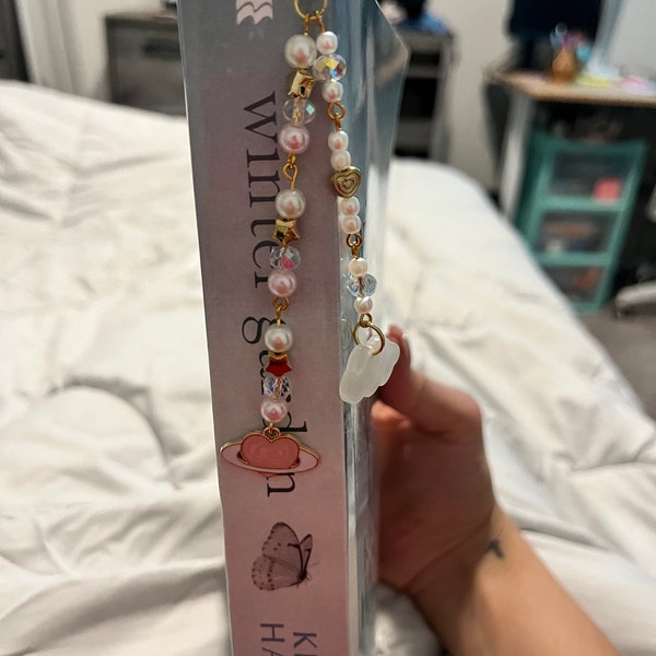 Beaded Bookmark, Hook Bookmark, Book Lover Gift Idea, Gold Bookmark ...