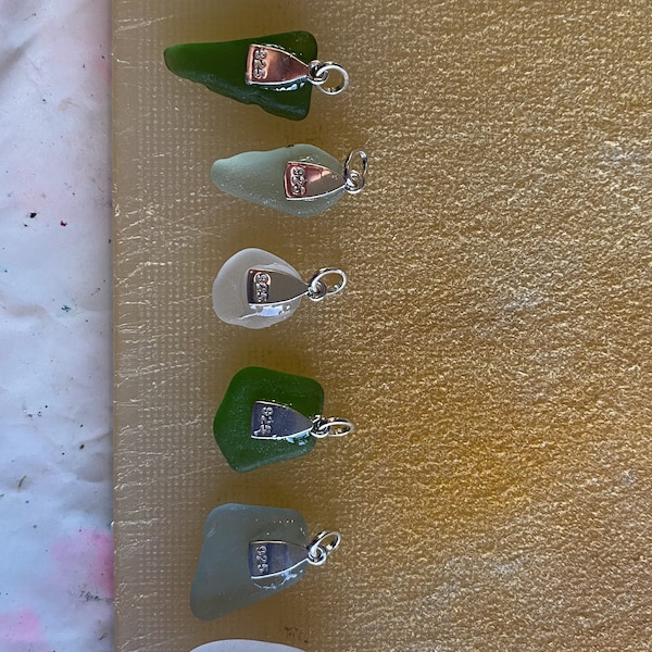 Sterling Silver 925 Pendant Bails, 5 Glue on Bails Roll Top, Tube Top ...