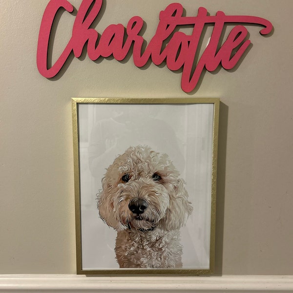 Goldendoodle Dog, Digital Download, Dog Poster, Golden Doodle Animal ...