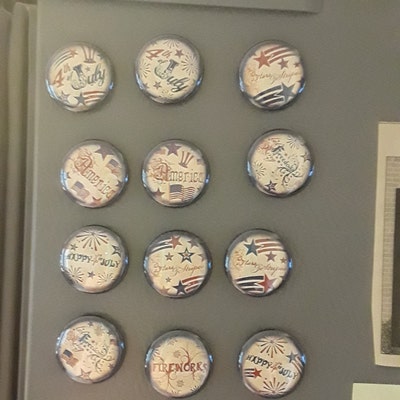 Vintage Style 4th of July Pins 12 Pack Buttons Party Favors, 1 or 1.5 ...