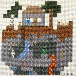 Pattern minecraft Enemies Cross Stitch // Gift - Etsy