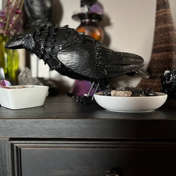 Wrought Iron Crow, Crow Sculpture. - Etsy