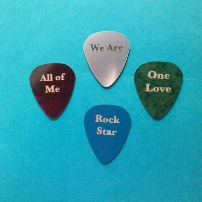 One 1 Brand New Custom Personalized Engraved Guitar Pick From Enhanced ...