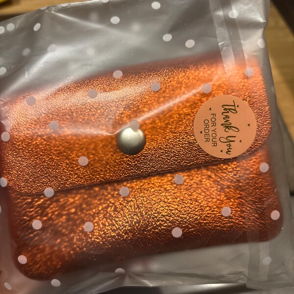 Metallic Leather Purse, Leather Purse, Coin Pouch, Disco Colours ...